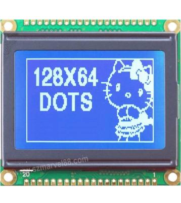 China M12864E2-B3, 12864 Graphics LCD Module, 128 x 64 dot-matrix Display, STN BLUE, transmissiv for sale