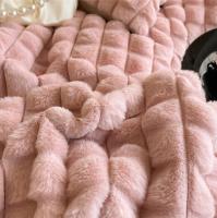 China 320gsm Soft Plush Coral Fleece Blanket Warm Minky Throw Blankets for sale