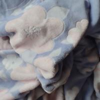 China Polyester Coral Fleece Blanket Double Sided Faux Fur Bed Throw Ghost Blanket for sale