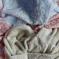 China Polyester Coral Fleece Blanket Double Sided Faux Fur Bed Throw Ghost Blanket for sale