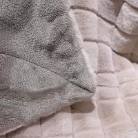 China Plain Double Sided Faux Fur Throw Blanket Ghost Blanket Winter Coral Plush Blanket for sale