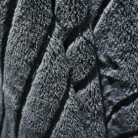 China 100% Polyester Coral Fleece Faux Fur Heated Blanket Minky Black Faux Fur Throw Blanket for sale