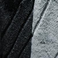 China 100% Polyester Coral Fleece Faux Fur Heated Blanket Minky Black Faux Fur Throw Blanket for sale