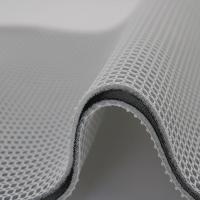 China 3mm Grey 3D Mesh Material 100 Percent Polyester Mesh Fabric Moisture Absorbent for sale