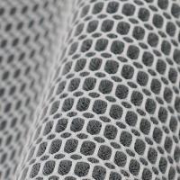 China 3mm Grey 3D Mesh Material 100 Percent Polyester Mesh Fabric Moisture Absorbent for sale