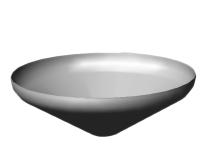 China Carbon Steel Conical Head 6mm - 200mm Outer Diameter Flat Bottom Head for sale