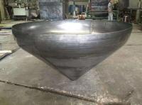 China Carbon Steel Conical Head 6mm - 200mm Outer Diameter Flat Bottom Head for sale