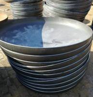 China Welded Steel Dished Only Tank Heads Flat Bottom Head Pipe Cap for sale