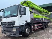 China Cement Transport Equipment Zoomlion Mercedes Actros 47m Diesel Used Concrete Boom Pump Truck for sale