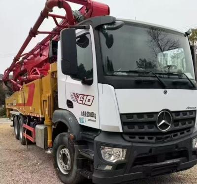 China SANY 2020 52M Truck Mounted Concrete Pumps Dealers Red And Yellow Color for sale