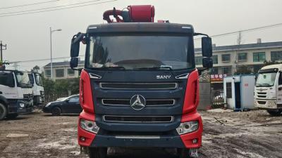China Green Used Sany Concrete Pump Truck 2021 Year 62m Sany Chassis 5 Bridges for sale