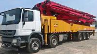 China 2017 Year 5 Axle 62 M Sany Used Concrete Pump Truck with Mercedes Benz in Red for sale