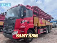 China Second Hand Heavy Equipment For Construction 2021 Year Sany 43M Small Size Concrete Pump Truck With Sany Chassis For Sale In China for sale