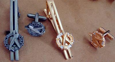 China cufflinks, necktie clips, pins, cuff sets, for sale