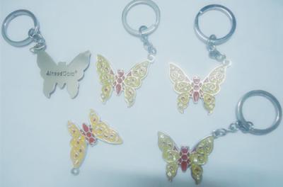 China butterflkey chain, keychains, keyrings, keyfolders, keyfinders, key-chains, metal keychain for sale