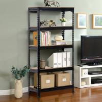 China Versatile Living Room Storage Light Duty Metal Boltless Rivet Shelve Angle Steel Rack for sale