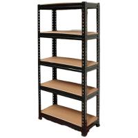 China Living Room Storage Solution 5 Tier Boltless Rivet Shelving Rack with Galvanized Finish for sale