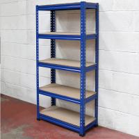 China Sustainable Heavy Duty Galvanized Metal Black/White Slotted/Rivet Laminated Powder Coated Boltless Shelving for sale