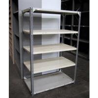 China Stocked 5-layer Steel Slotted Angle Shelving Racking Systems for Light Duty Storage for sale