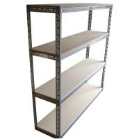 China Stocked 5-layer Steel Slotted Angle Shelving Racking Systems for Light Duty Storage for sale
