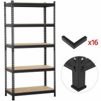 China 5-Tier Adjustable Steel Shelving Laminate Board Shelf for Standing Type Installation for sale