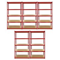 China Layer 5 Tier Heavy Duty Adjustable Metal Shelving Unit Galvanized Folding Rack Storage for sale