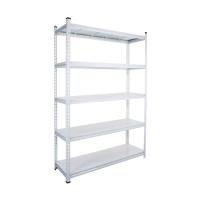 China Home 5 Layers 800lbs Black Warehouse 200kg Boltless Garage Storage Racking Z Beam Boltless Shelves for sale