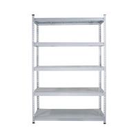 China Home 5 Layers 800lbs Black Warehouse 200kg Boltless Garage Storage Racking Z Beam Boltless Shelves for sale