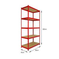 China 5 Tiers Boltless Adjustable Metal Steel Storage Shelf for Office and Logistics Center for sale