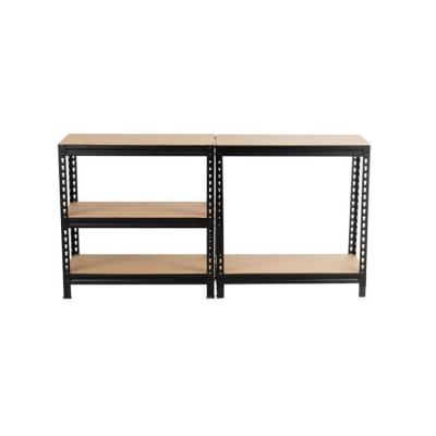 China Customized 5 Layer Boltless Rivet Shelving with White Laminate Particle Board Shelf for sale