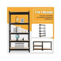 China Office Style Boltless Garage Shelving with 5 Shelves and White Laminate Particle Board for sale