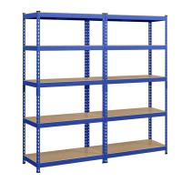 China Office Boltless Storage Shelf Metal Rack Adjustable Steel Powder Coated Rivet Shelving for sale