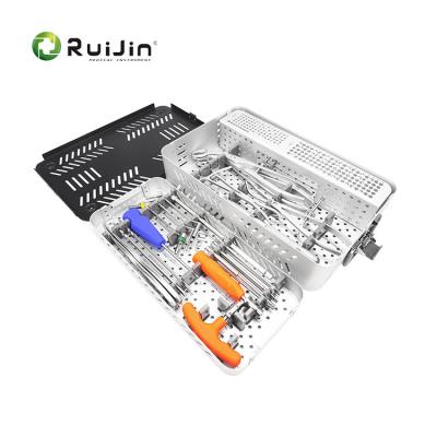 China Thoracolumbar Spine Surgery Instrument Set 26pcs Orthopedic Aluminium Medical Kit for sale