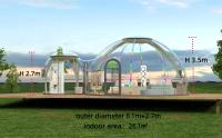 China Dome Tent Resort Waterproof Dome Dessert Tent Luxury Double Dome House Clear Bubble Tent for sale