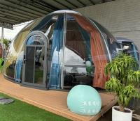 China Dome Tent Resort Waterproof Dome Dessert Tent Luxury Double Dome House Clear Bubble Tent for sale