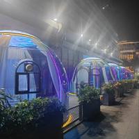China High Quality Outside Commercial Double Dome House Inflatable Bubble Tent House for Sale for sale