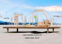 China Popular Sale Waterproof Camping Dome Hotel Modular Tent Double Dome House with Bathroom for sale