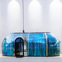 China 18 - 20 Person Homes Prefab Wind Resistant  Oval Extra Large Garden Dome House for sale