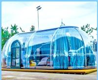 China Modern Luxury Design Prefab Green Houses Windproof PC Material Dome Tent for Villa Capsule Dome house for sale