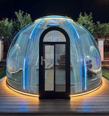 China Outdoor Inflatable Steel and PC Material Bubble Lodge for Camping Hotel Villa or Star Dome Room-Green House for sale