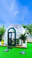 China 18.2m2 Gazebo Luxurious Steel Dining Bubble Tent Portable Prefabricated Sunroom for sale