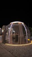 China 18.2m2 Gazebo Luxurious Steel Dining Bubble Tent Portable Prefabricated Sunroom for sale