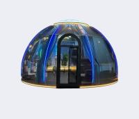 China High Toughness Luxury Waterproof Polycarbonate Dome Tent Eco With Bathroom PC Bubble House for sale