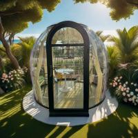 China Hot Selling Customized Transparent Outdoor Geodesic Dome Tent Modern Bubble House Design Modular Green Houses for Entertainment for sale
