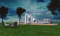 China Full House Designs Outdoor Polycarbonate Dome House Glamping Star Capsule Bubble Dome Room for sale