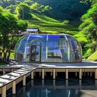 China Full House Designs Outdoor Polycarbonate Dome House Glamping Star Capsule Bubble Dome Room for sale