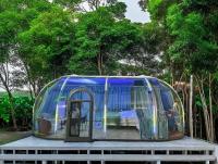 China Full House Designs Outdoor Polycarbonate Dome House Glamping Star Capsule Bubble Dome Room for sale