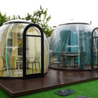China Prefab Cabin House Restaurant Home Transparent Bubble Glamping Bubble Dome Tent House for sale