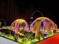 China Luxury Waterproof PC Bubble Tent House Camping Prefab House Transparent Dome Glamping House for sale