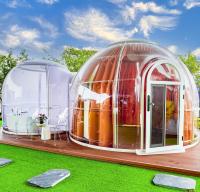 China Luxury Waterproof PC Bubble Tent House Camping Prefab House Transparent Dome Glamping House for sale